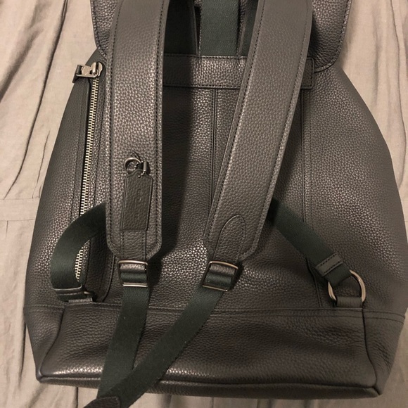 Coach | Bags | Coach Bleecker Backpack Matte Black With Rexy Pin | Poshmark